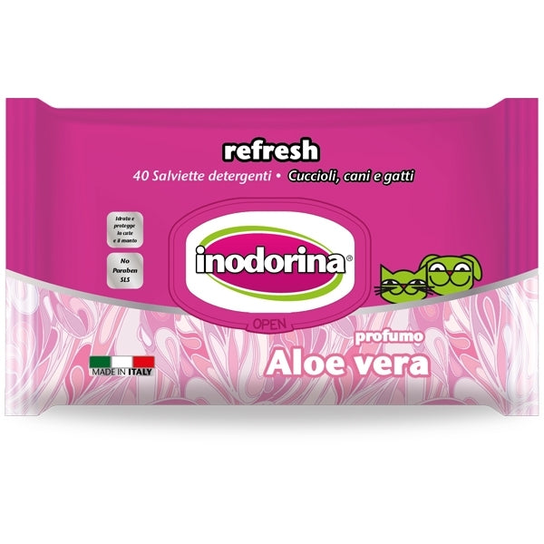 INODORINA CLEANSING WIPES FOR DOGS AND CATS WITH TALC | Code Vanitose
